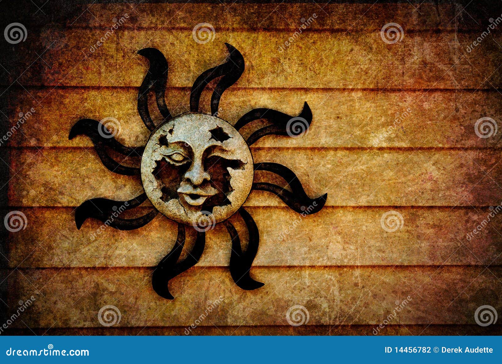 Pagan Sun Symbol Background with Texture Added Stock Photo - Image of ...