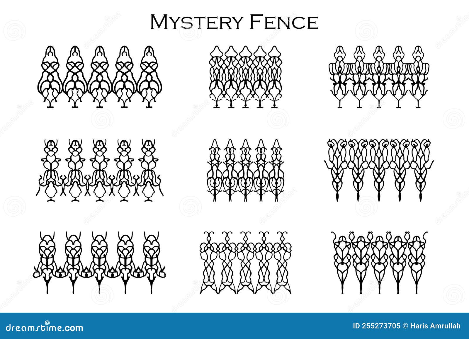 Assorted Spooky Cemetery Fence Silhouettes. Scary, Haunted and Spooky ...