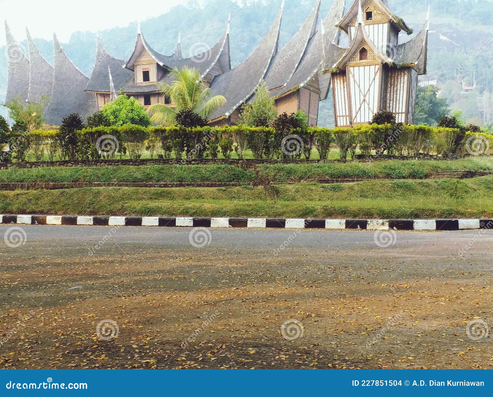 Pagaruyung Palace in West Sumatra Stock Photo - Image of flower ...