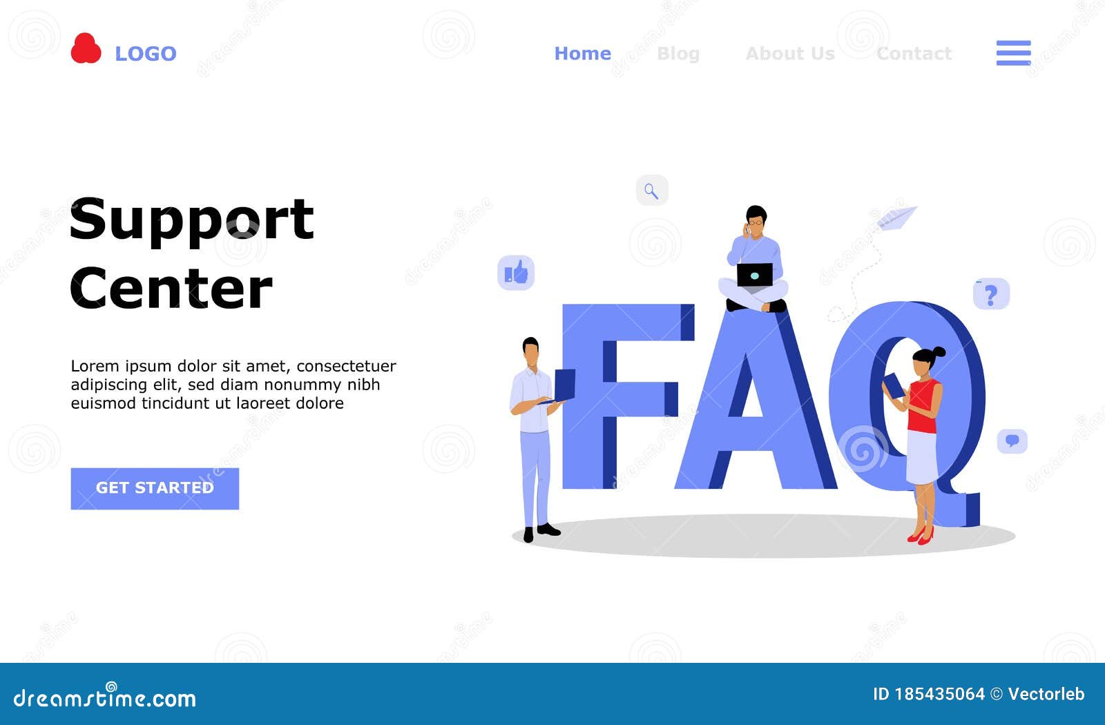 Frequently Asked Questions Vector Illustration Concept , Suitable for ...