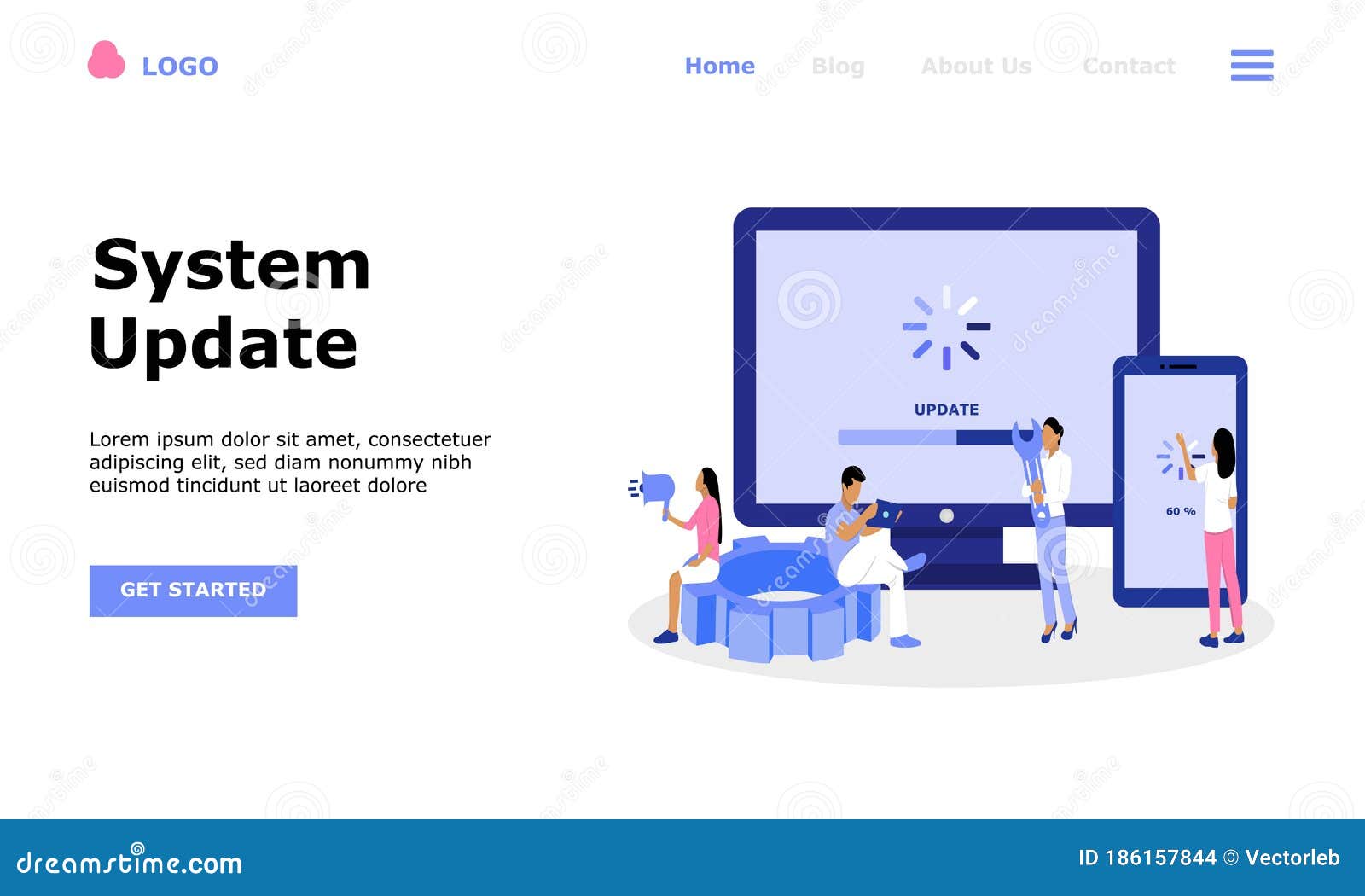 System Update Vector Illustration Concept , Suitable for Web Landing ...