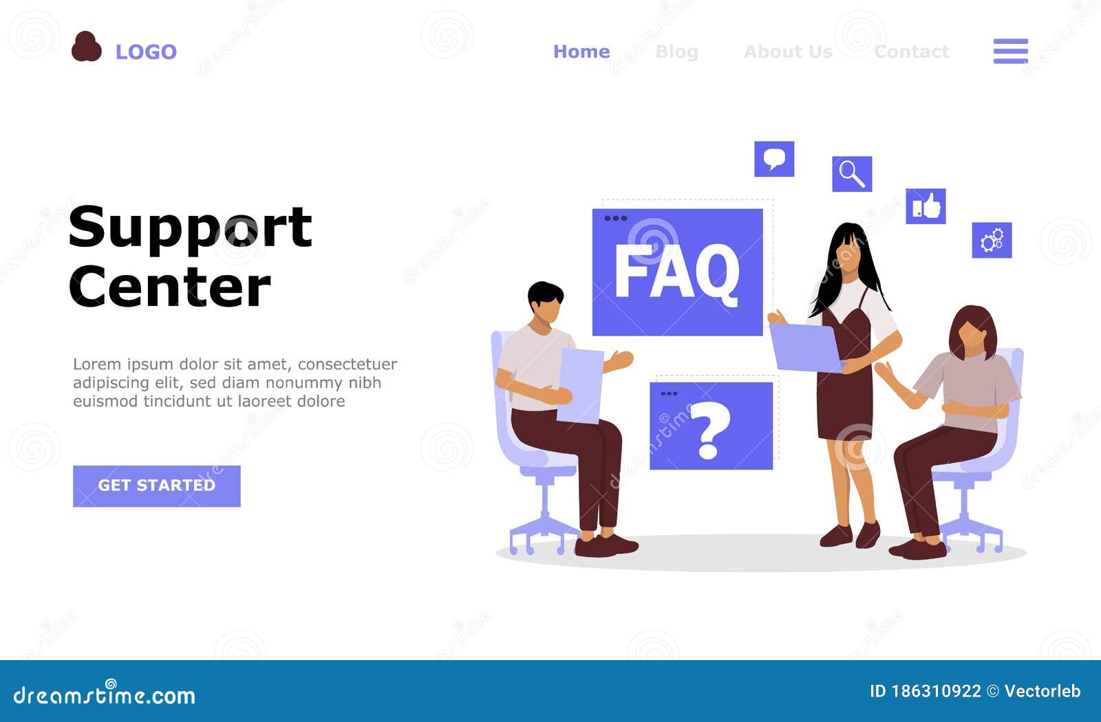 Frequently Asked Questions Vector Illustration Concept , Suitable for ...