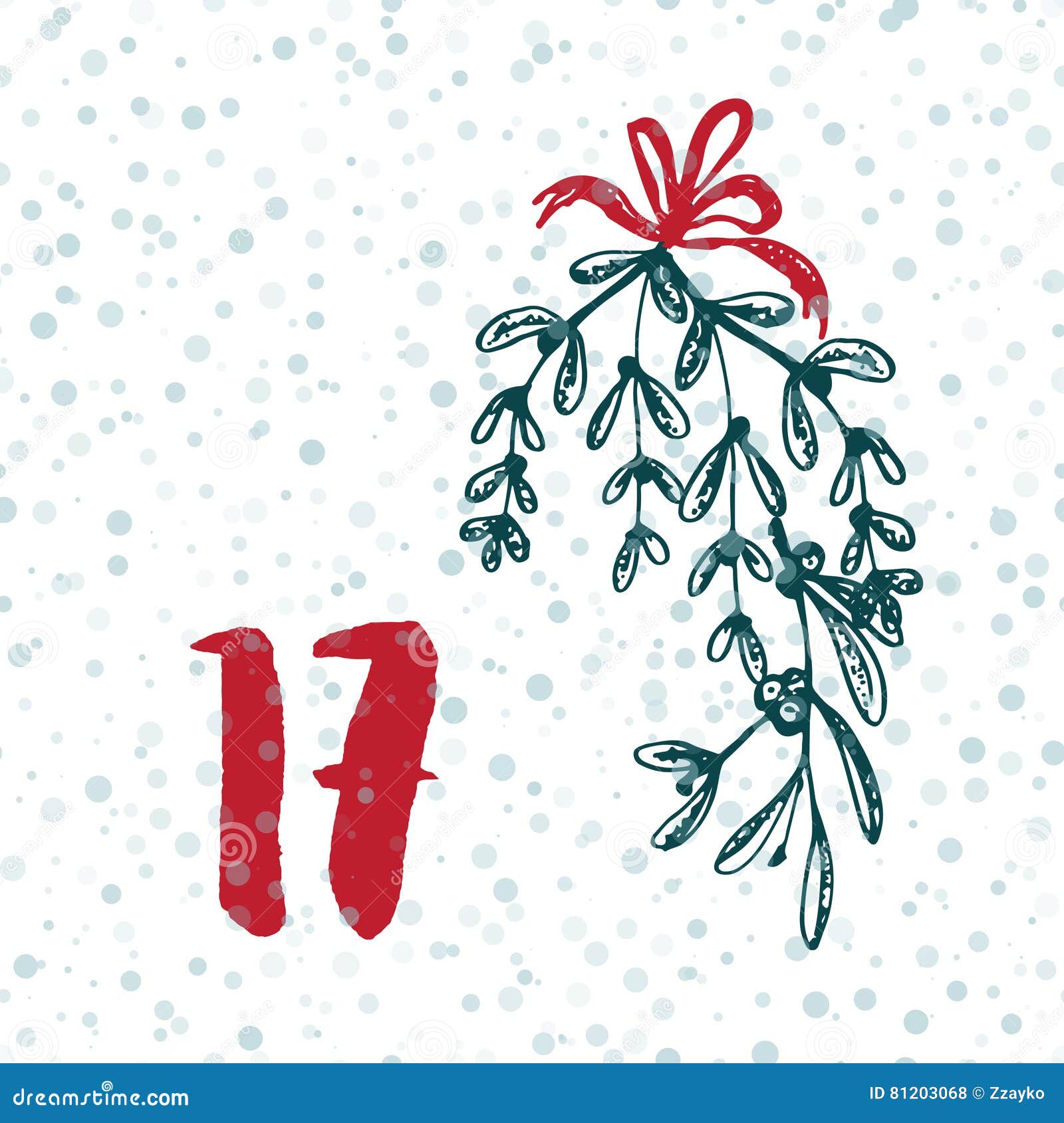 Page Advent Calendar 25 Days of Christmas with Space for Text. Stock ...