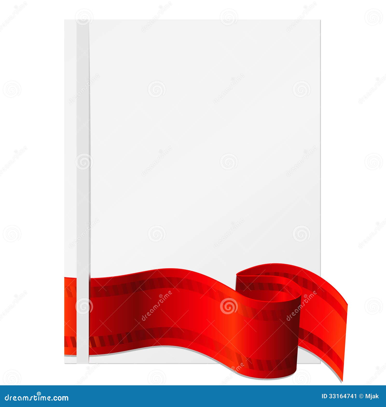 Page avec le ruban rouge illustration de vecteur. Illustration of ...