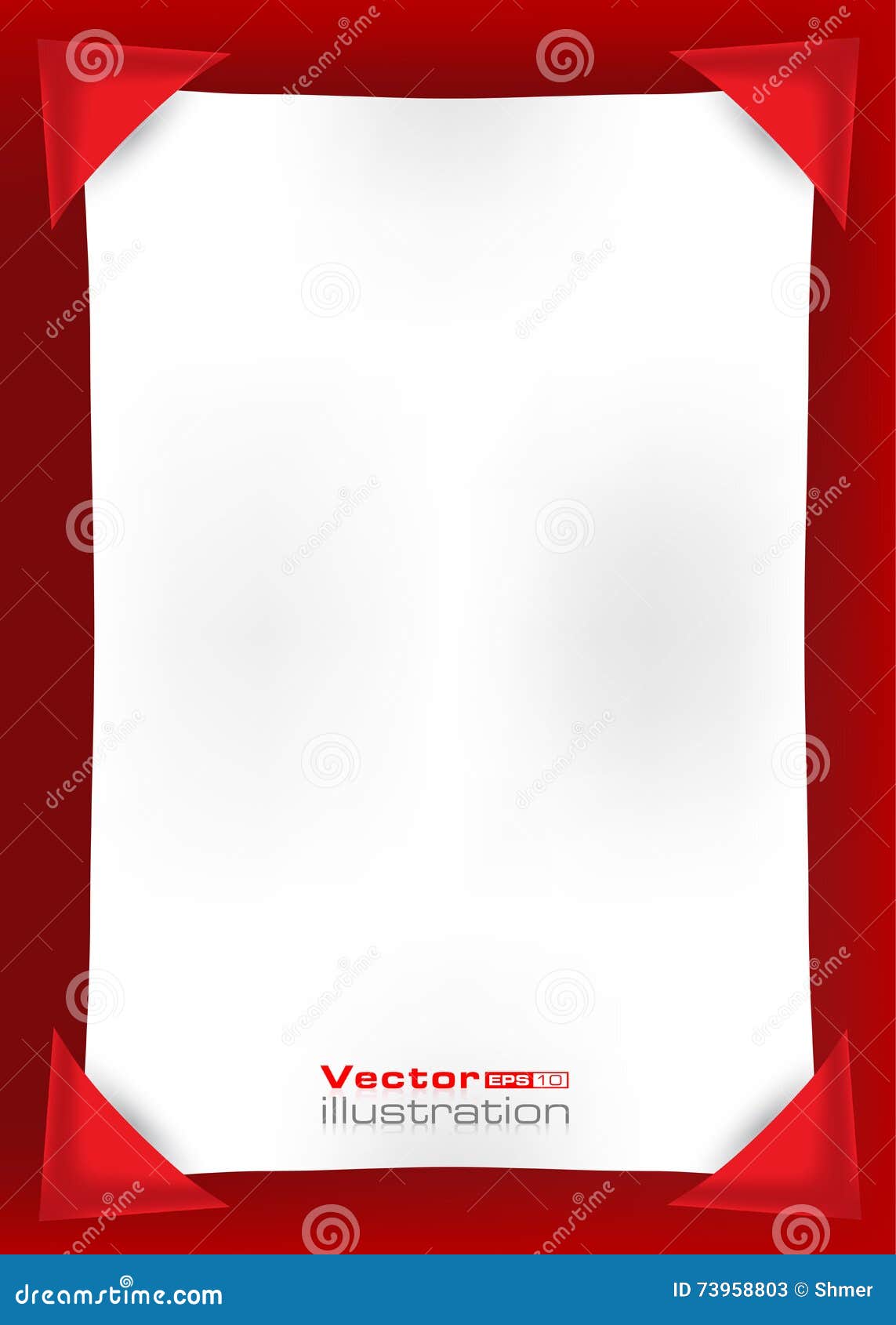 Page Blanc Vide Sur Un Fond Rouge Illustration de Vecteur ...