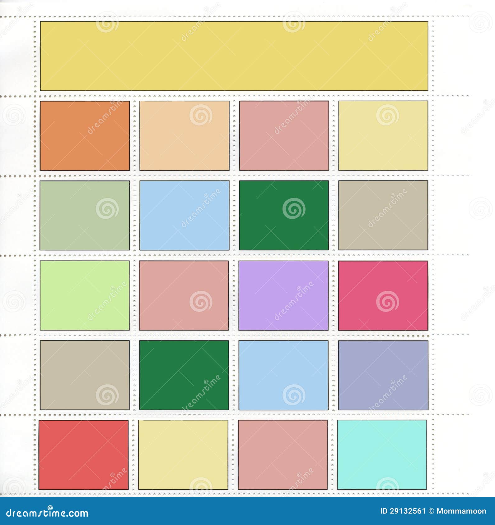 Page of Blank Stamps stock illustration. Illustration of page - 29132561