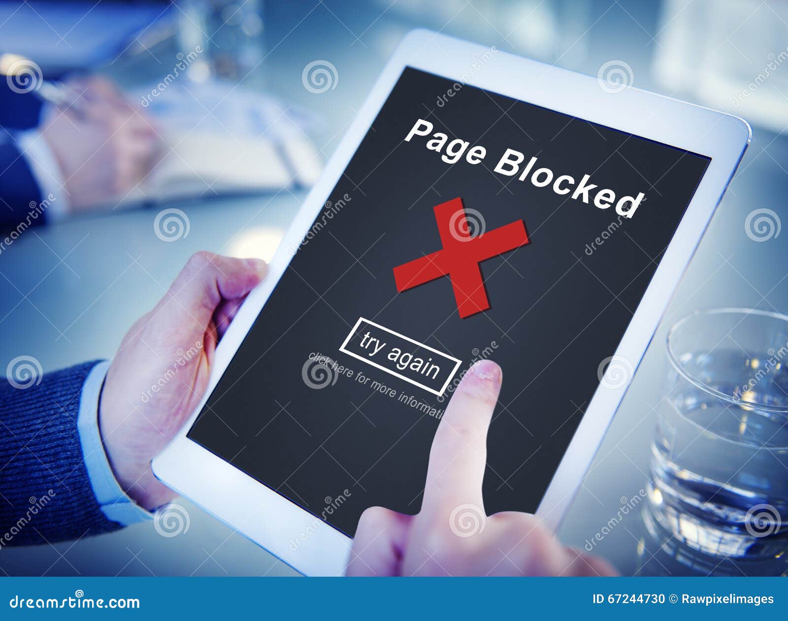 Page Blocked Error Data Internet Online Technology Concept Stock Photo ...