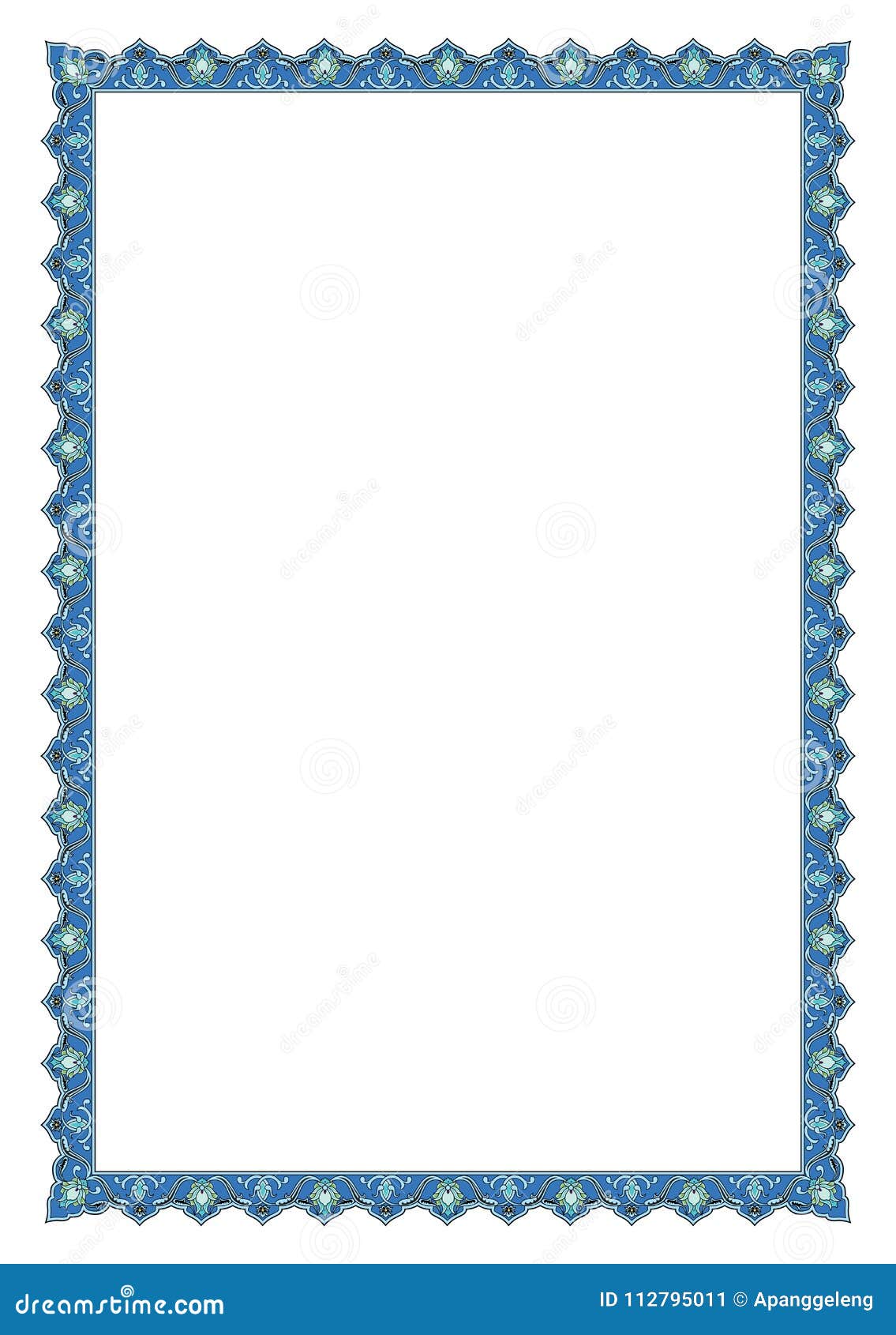 Page Book Border & Frame for Islamic Prayer Book Stock Vector ...