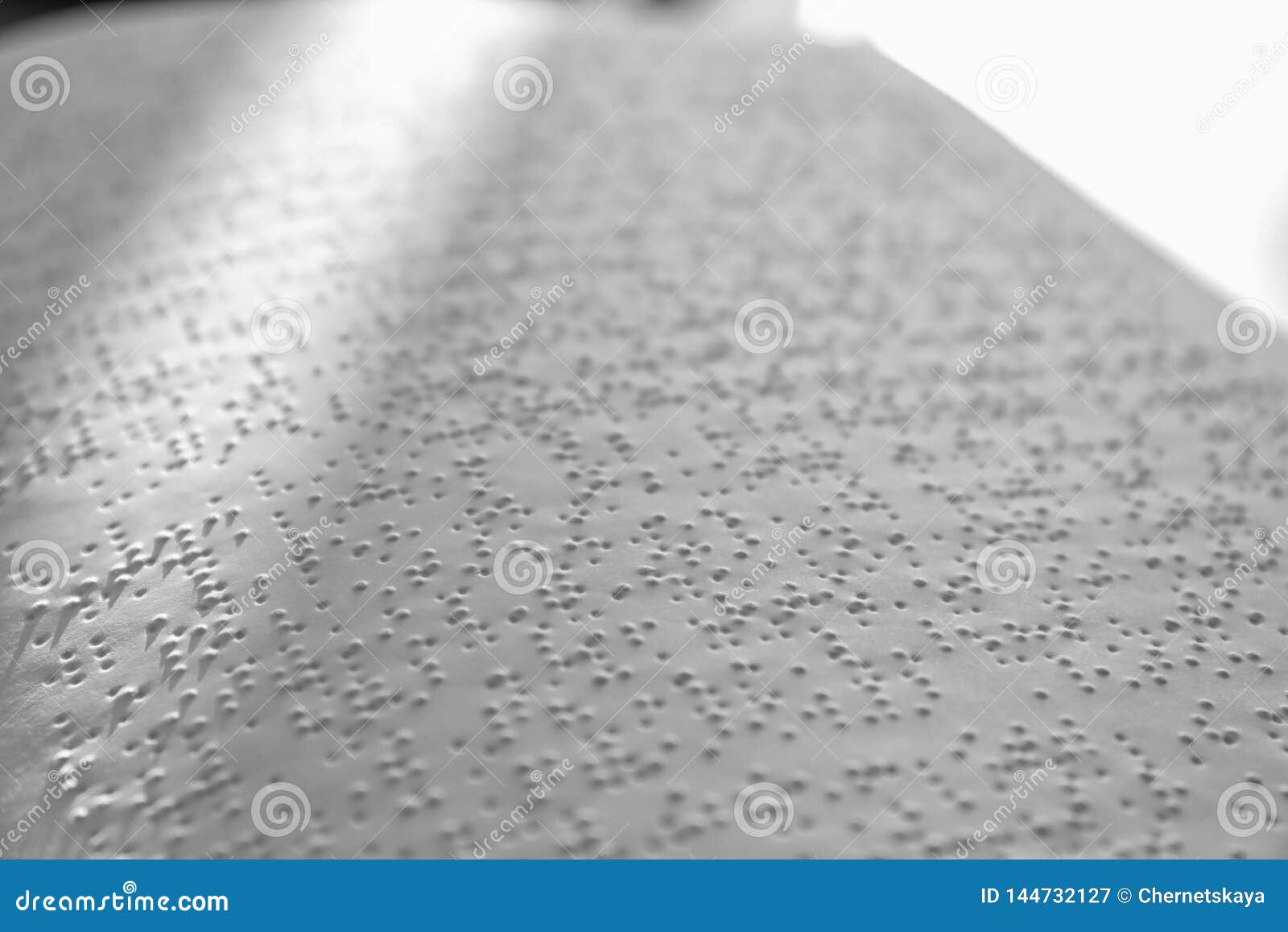 Page of White Book with Braille Text. Education for Blind People Stock ...