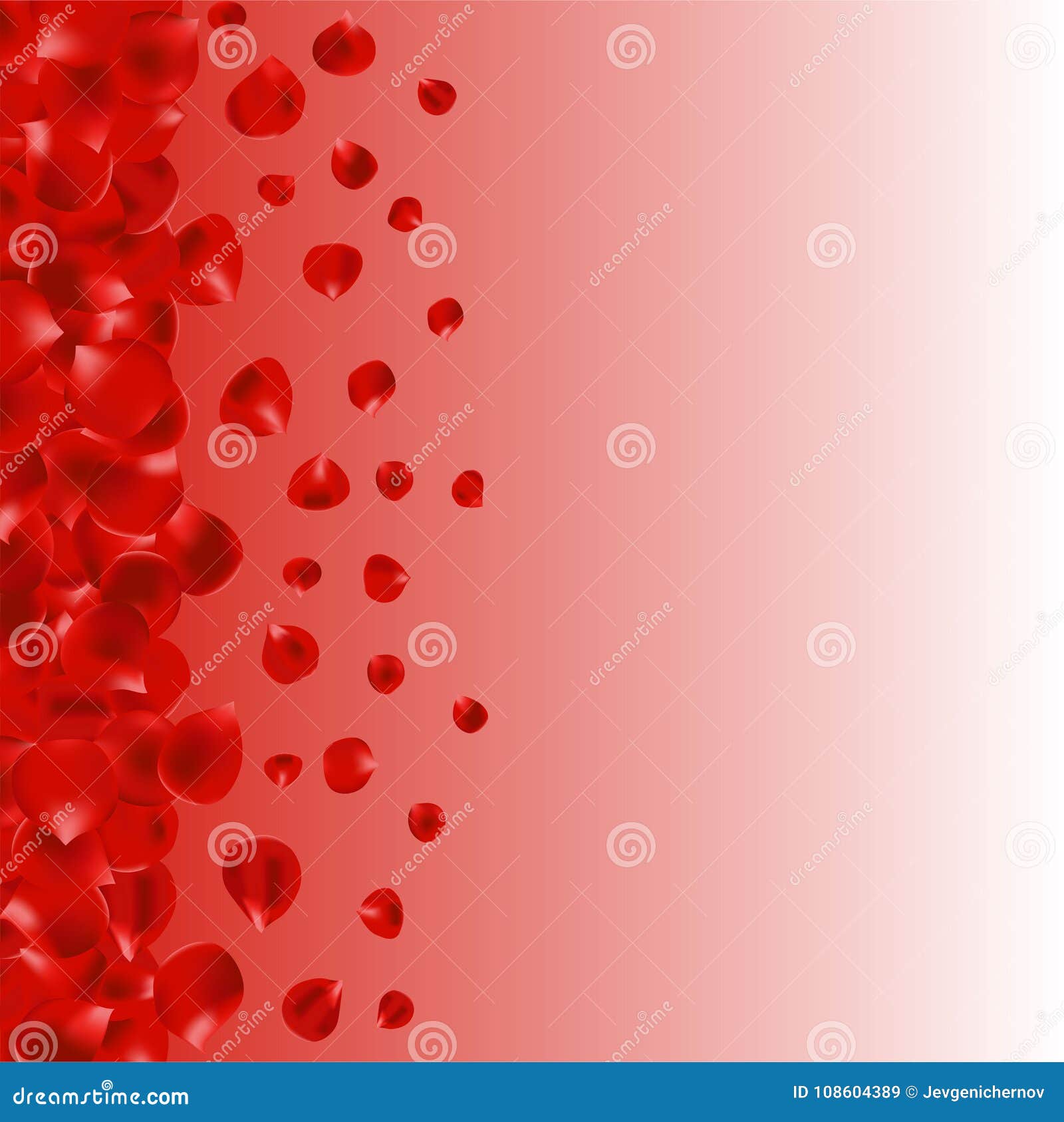 Page Border with Red Rose Petals Stock Vector - Illustration of ...