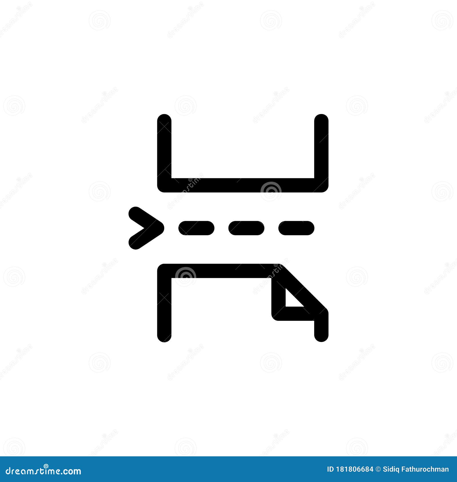 Page Break Icon stock vector. Illustration of format - 181806684