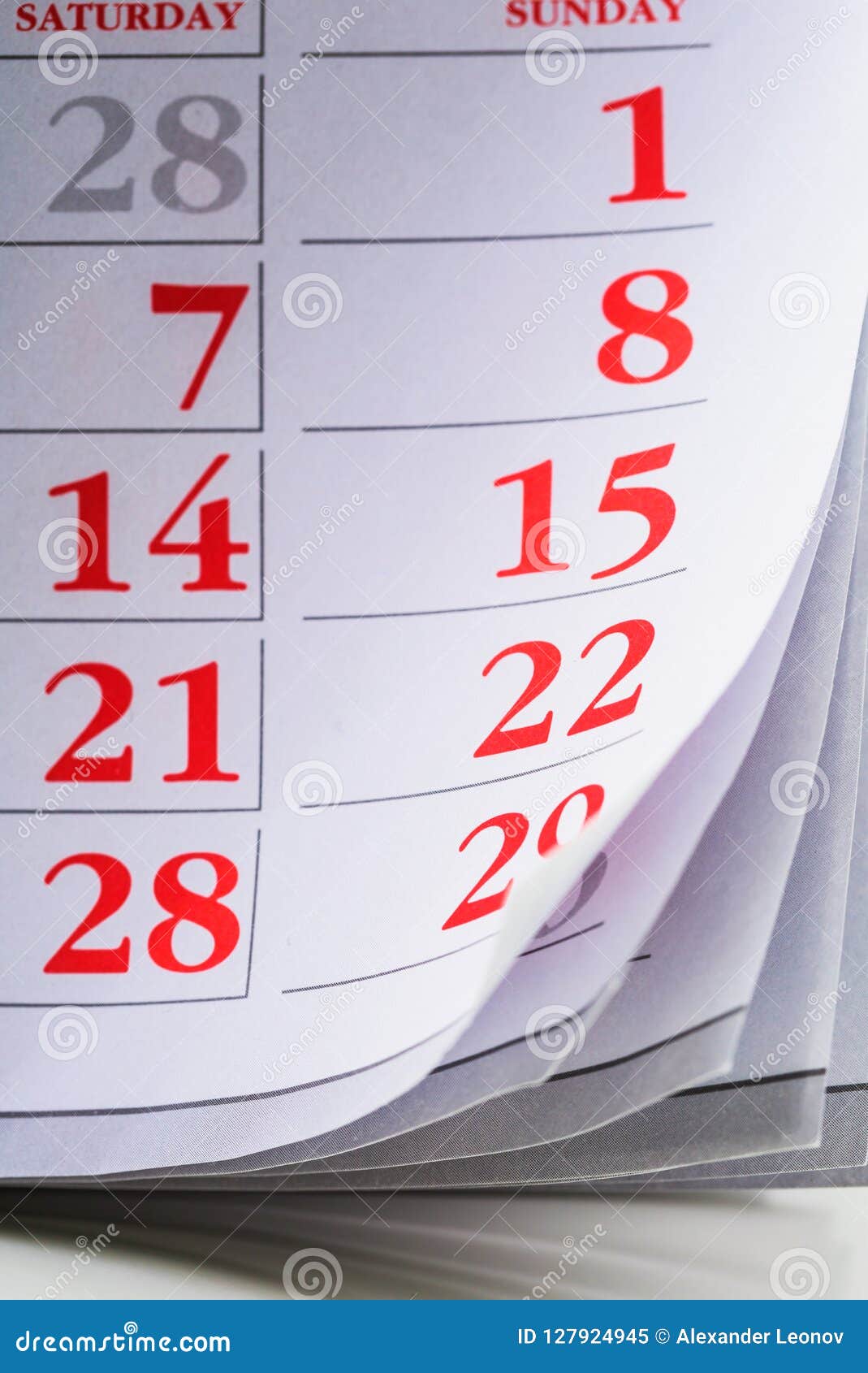 Page of Calendar, Page of Calendar Stock Image - Image of page, agenda ...