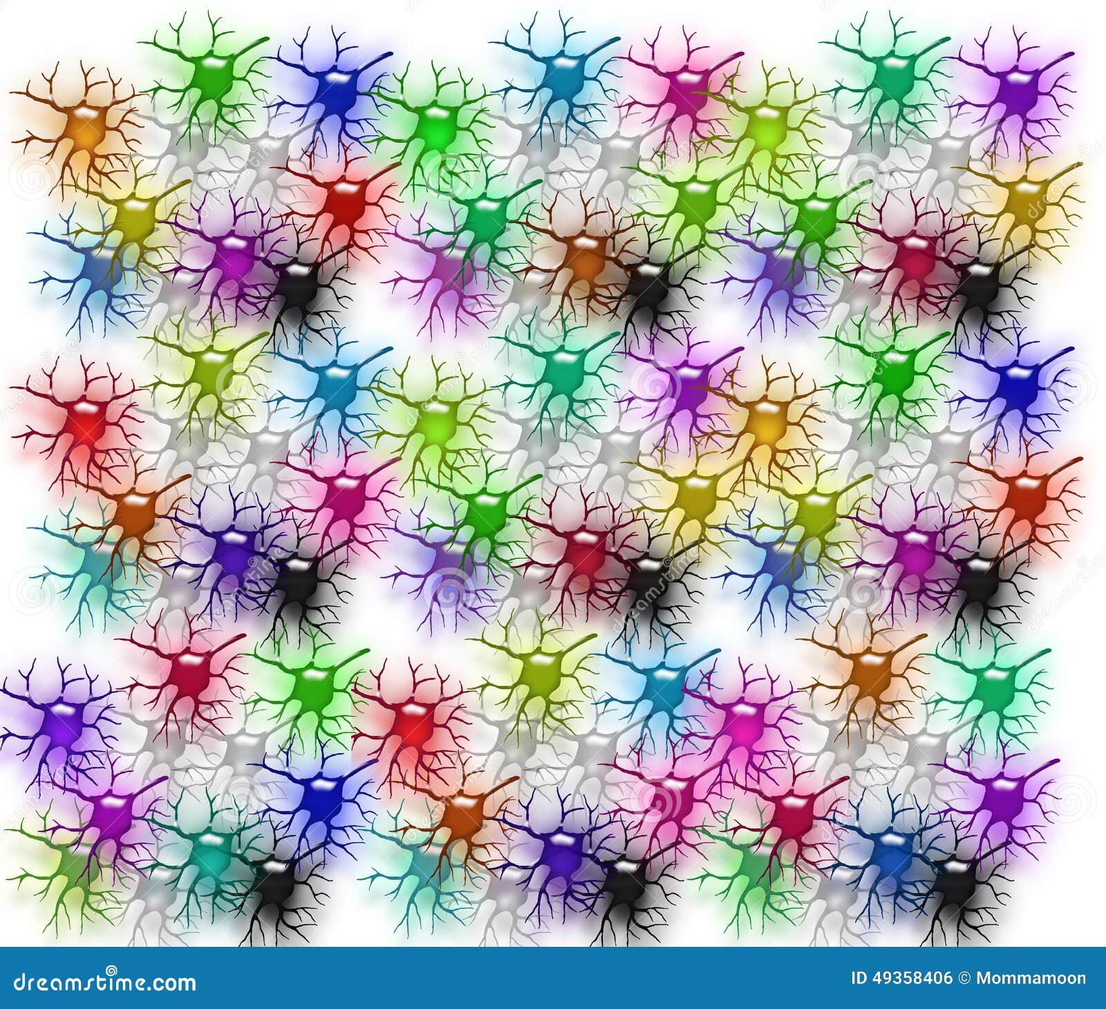 Page of Colorful Cells stock illustration. Illustration of atom - 49358406