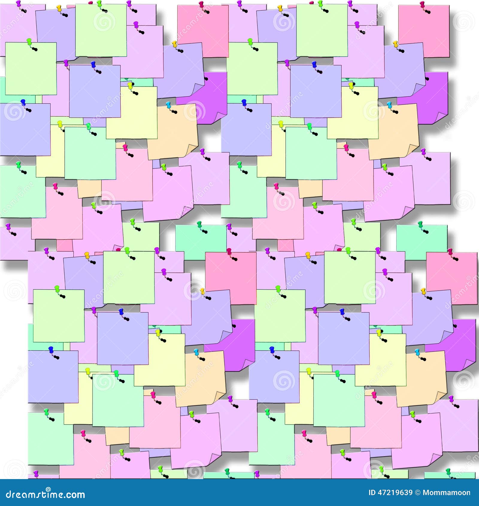 Page of Colorful Postit Notes Stock Illustration - Illustration of ...