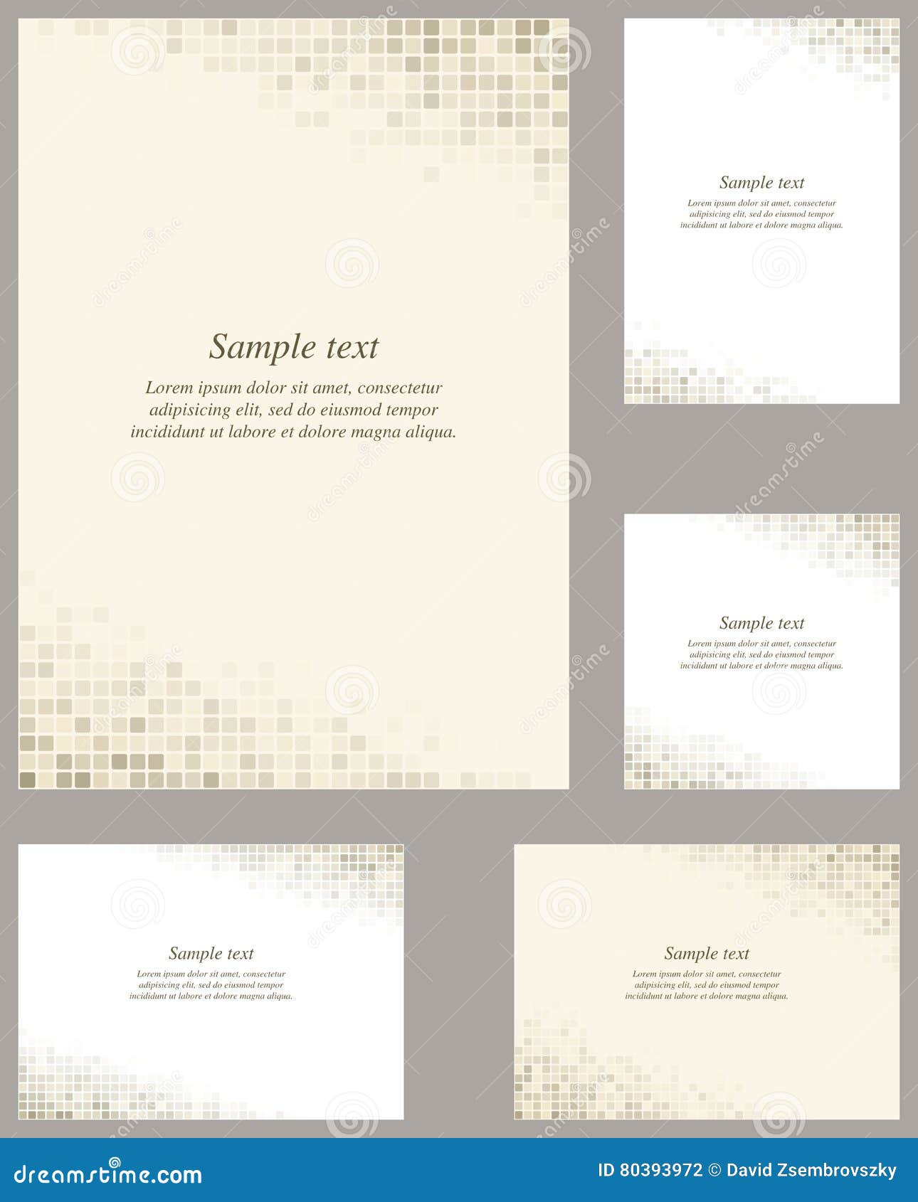 Page Corner Design Template Set Stock Vector - Illustration of ceramic ...