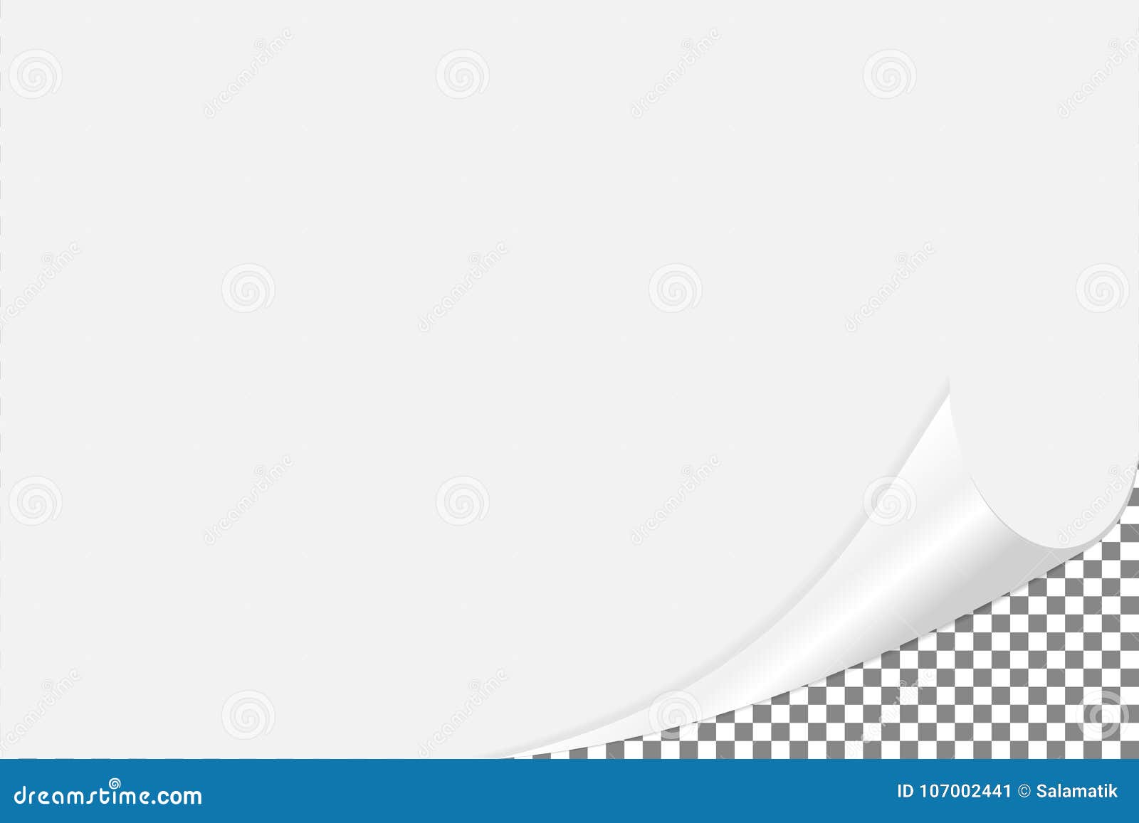 Page Curl Corner on Blank Sheet of Paper. the Rolled Angle of the ...