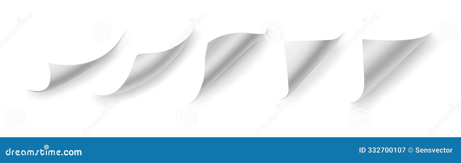 Red Curved Bookmarks Wave Paper Infographics Banner Business Steps ...