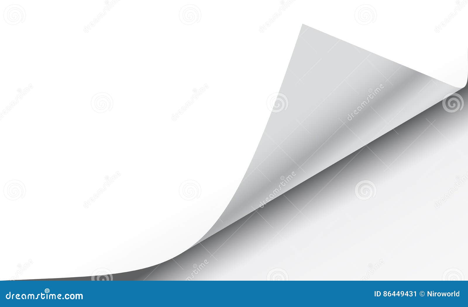 Page Curl Turning Effect stock vector. Illustration of book - 86449431