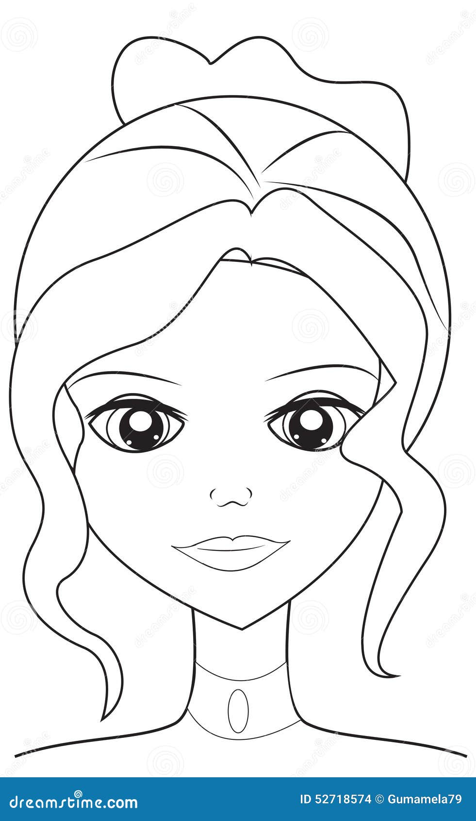 Page De Coloration Du Visage De Madame Illustration Stock ...