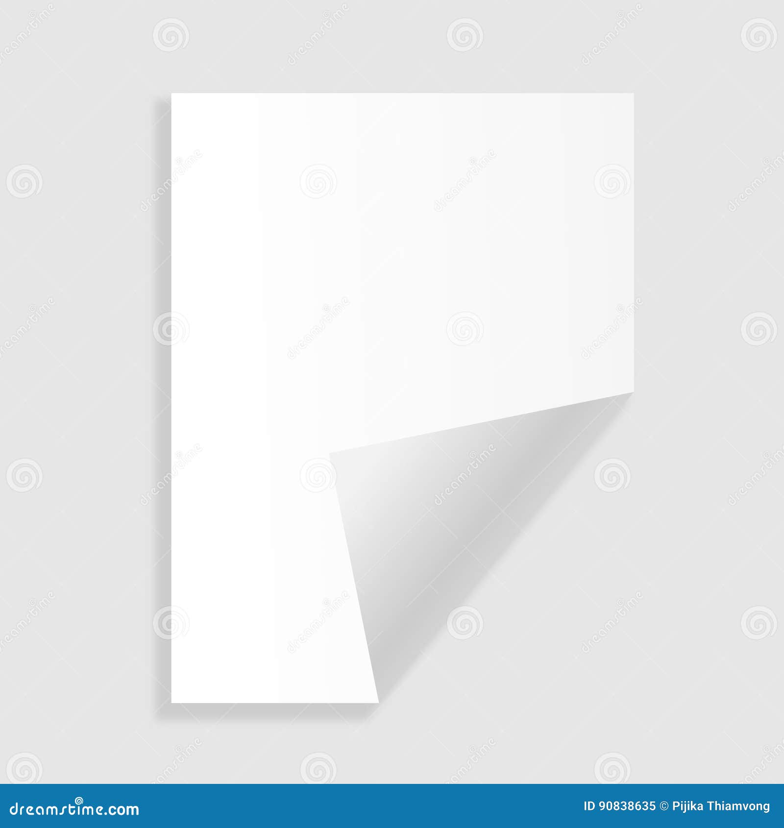 Page De Papier Simple Avec Le Coin Se Pliant Illustration de Vecteur ...