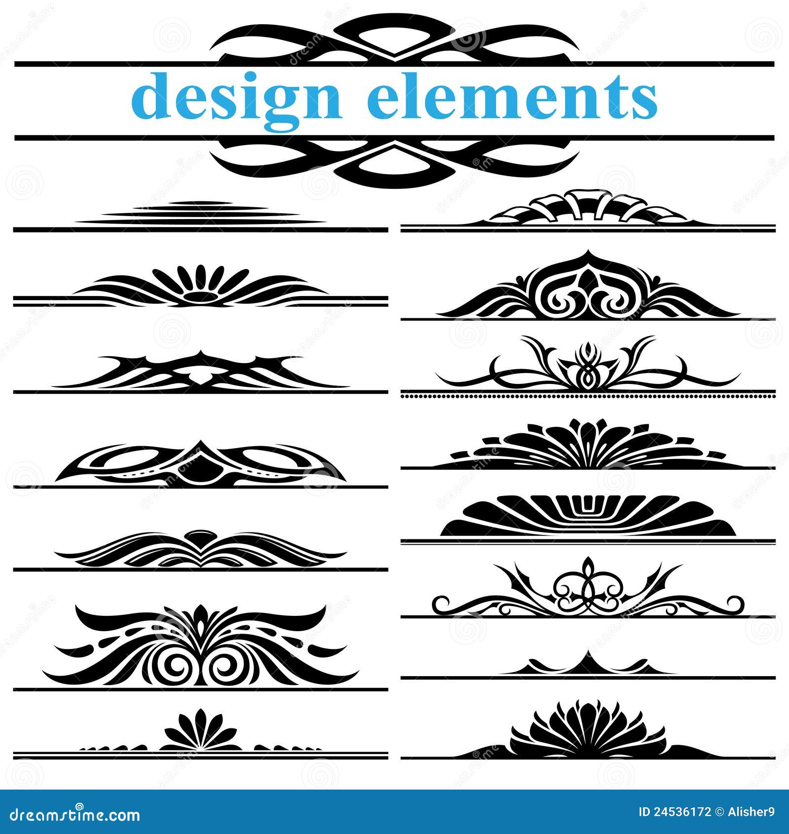Page Decoration Design Elements Stock Vector - Illustration of foliate ...
