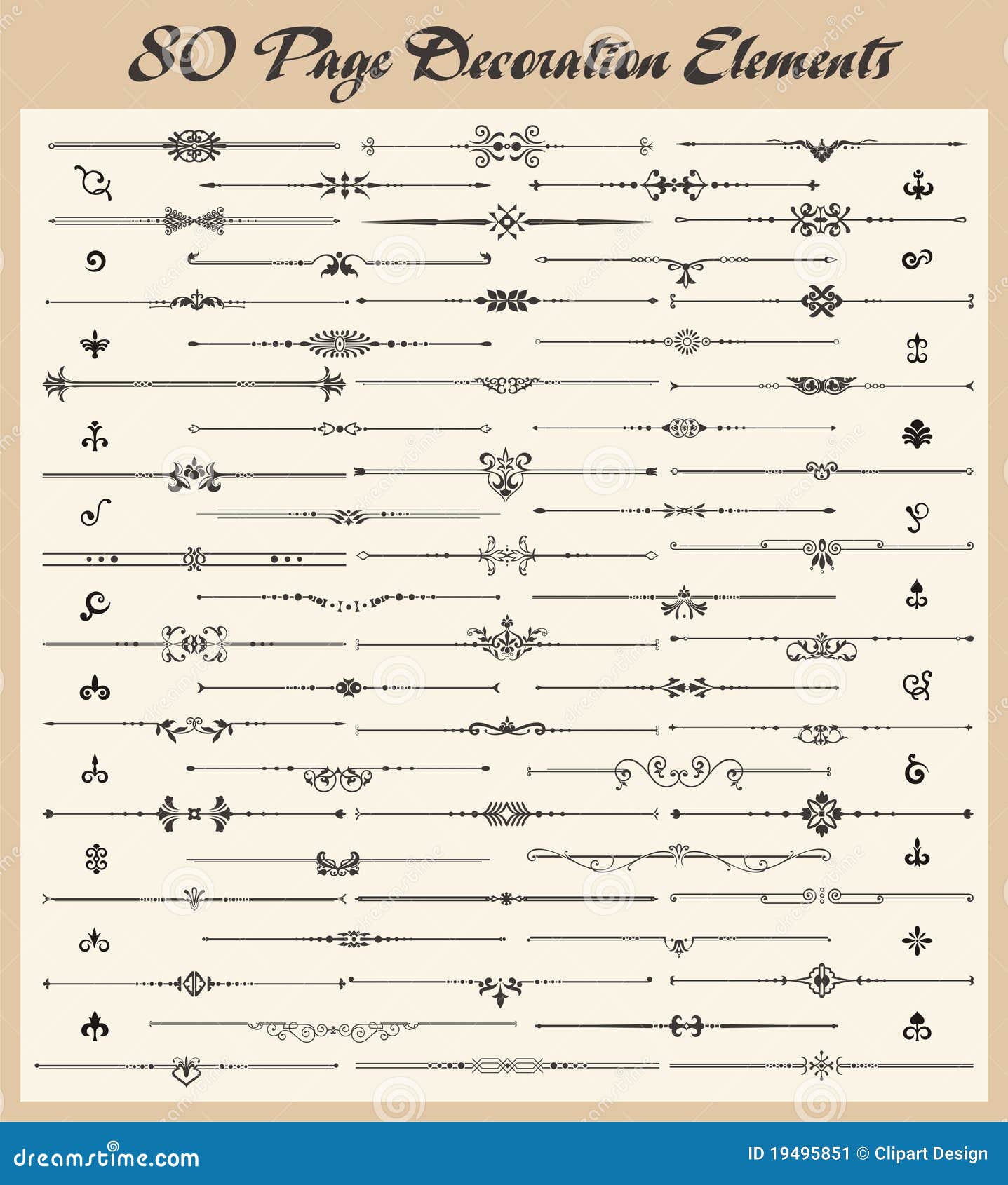 Page Decoration Elements stock vector. Illustration of element - 19495851