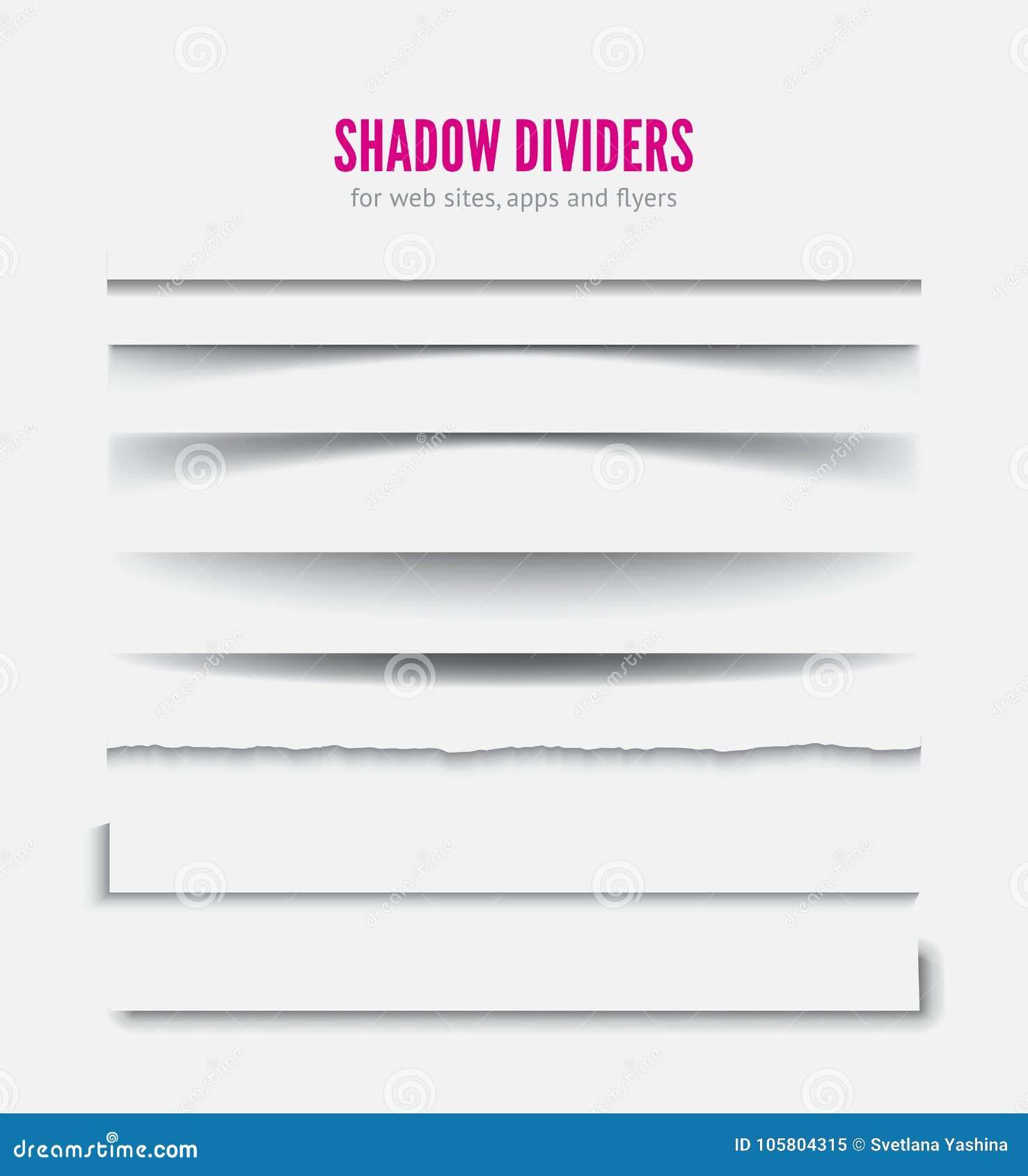 Page Divider. Transparent Realistic Paper Shadow Effect Stock Vector ...