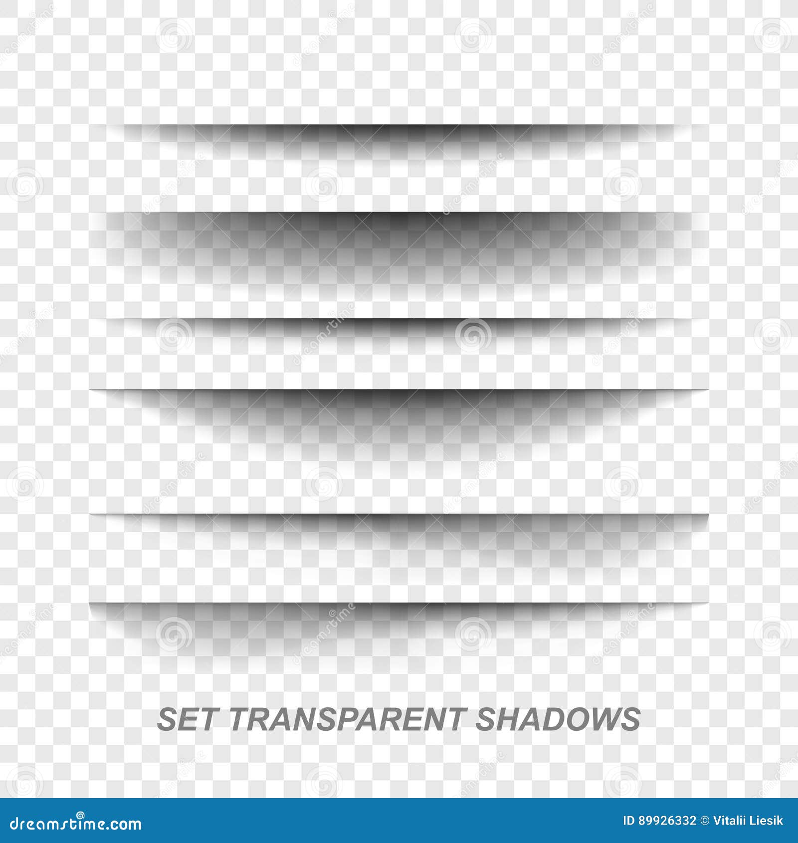 Paper Shadow Effect. Transparent Realistic Page Shadows With Corners ...