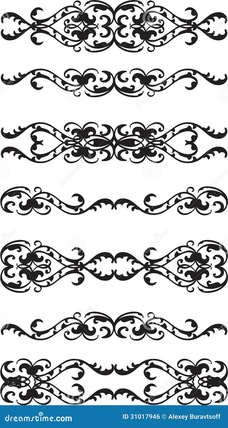 Page dividers stock vector. Illustration of antique, intricacy - 31017946