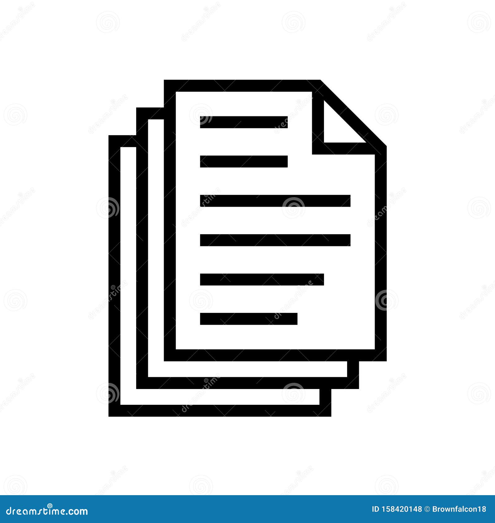 Page Documents Icon Flat Vector Illustration Design Stock Vector ...