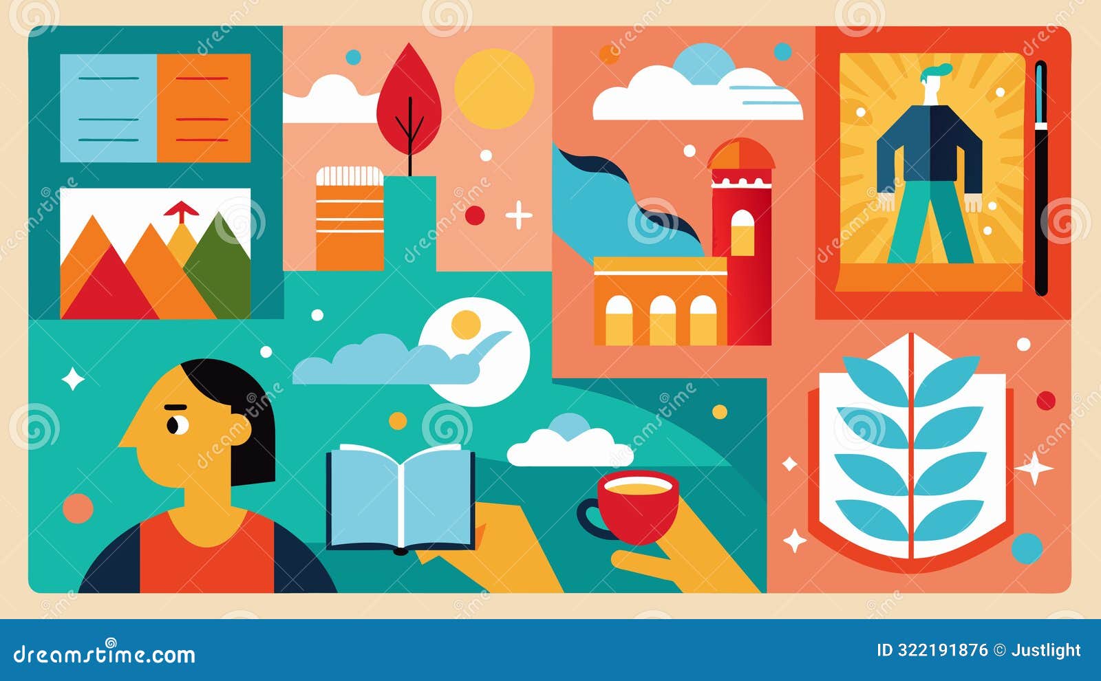 A Page Filled with Paintings and Drawings Capturing the Ups and Downs ...