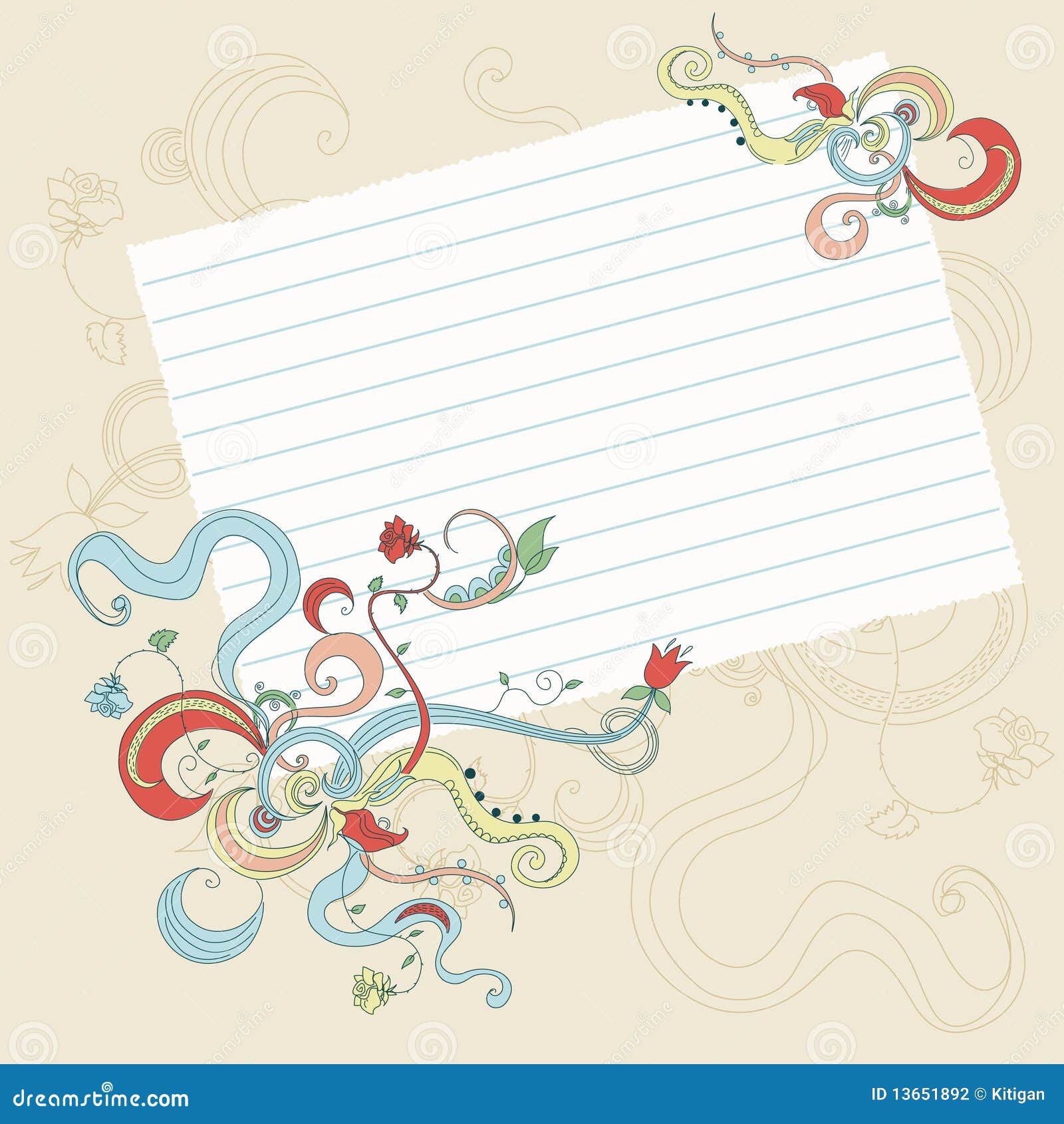 Page and Floral Decoration stock vector. Illustration of beautiful ...