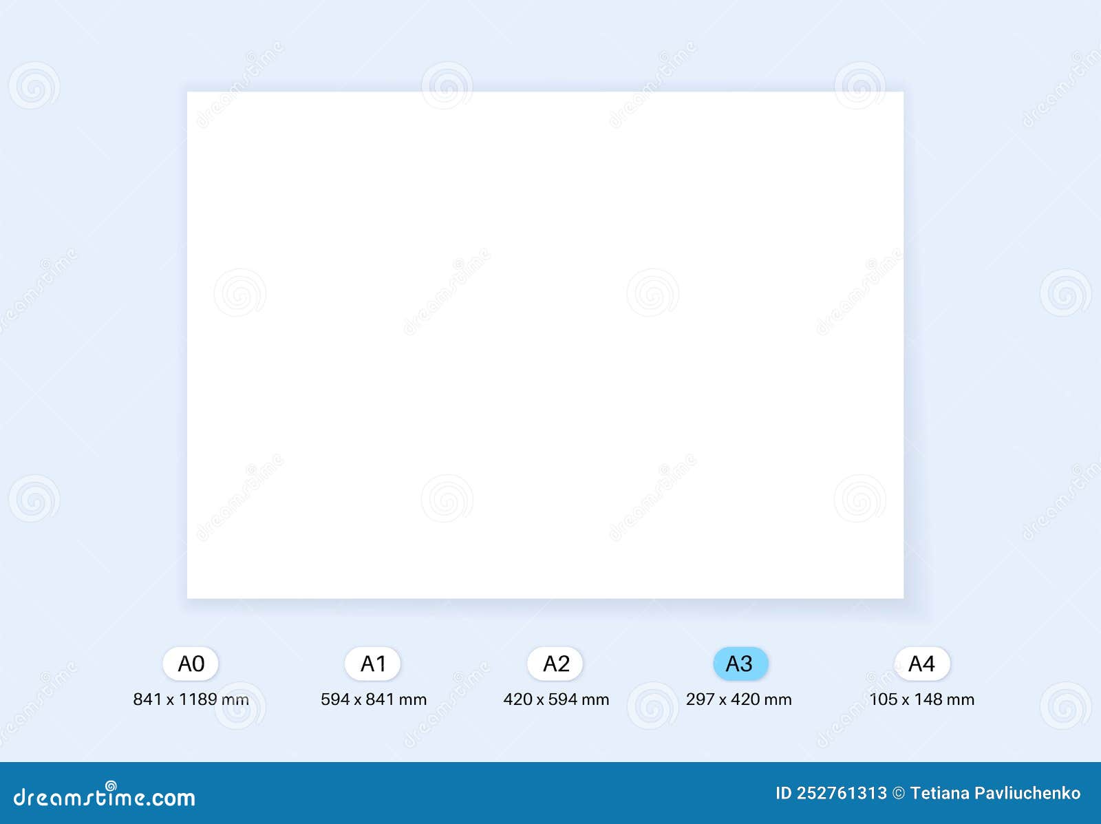 Page Format Selection stock vector. Illustration of layout - 252761313