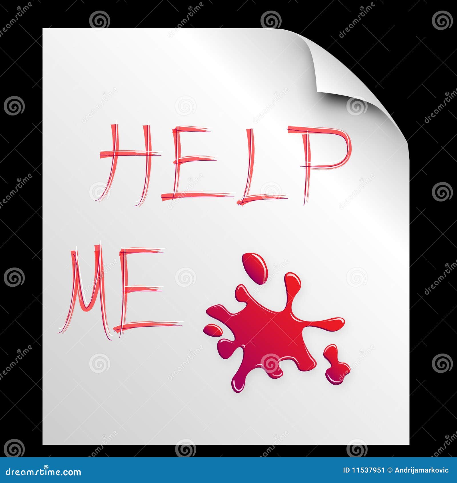 Page-Help me stock vector. Illustration of bloody, advertisement - 11537951