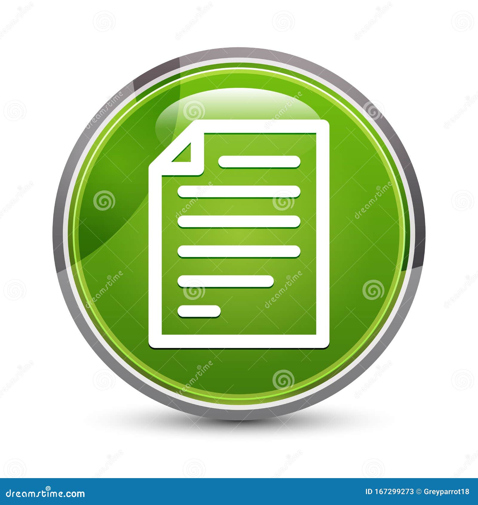 Page Icon Elegant Green Round Button Vector Illustration Stock Vector ...