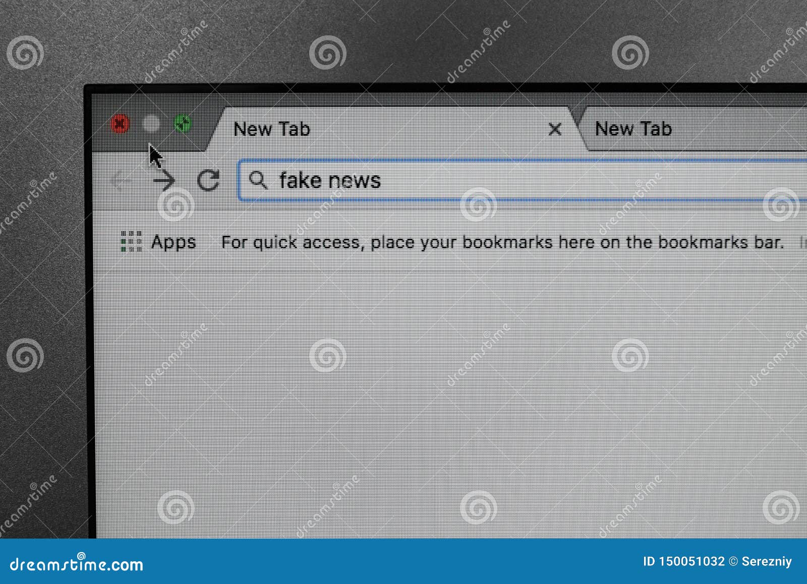 Page of Internet Browser with Words FAKE NEWS in Search Bar Stock Photo ...