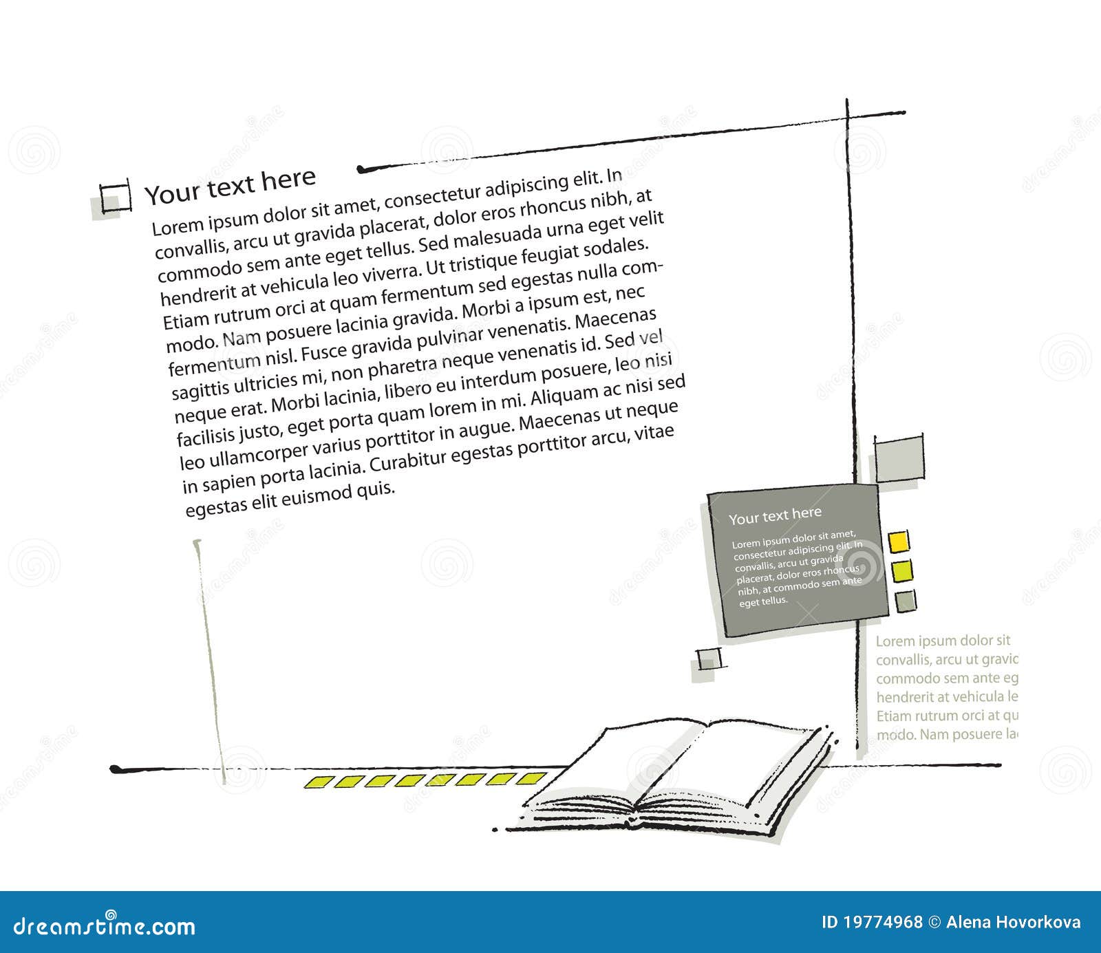 Page Layout, Book Icon Included (simple Drawing) Stock Illustration ...