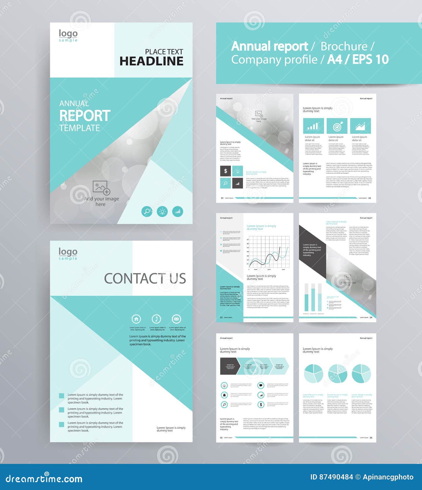 Page Layout for Company Profile, Annual Report, Brochure, and Flyer ...