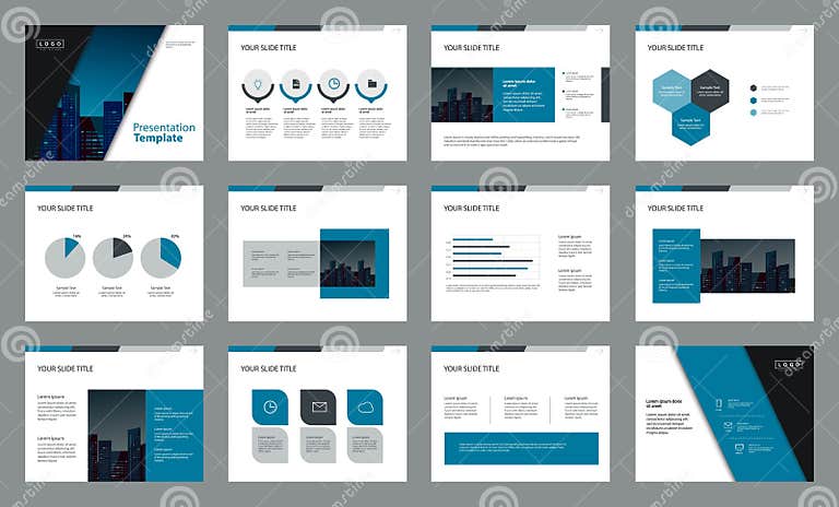 Page Layout Design with Info Graphic Element Template for Presentation ...
