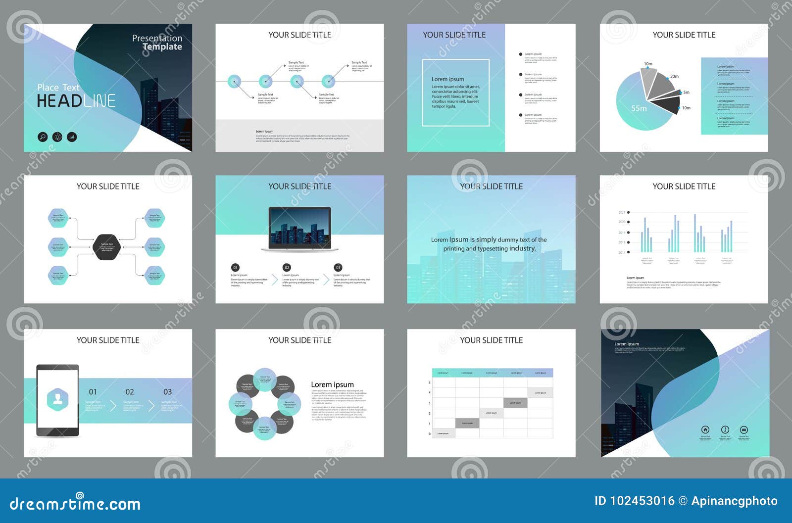 Page Layout Design and Info Graphics Elements for Presentation ...