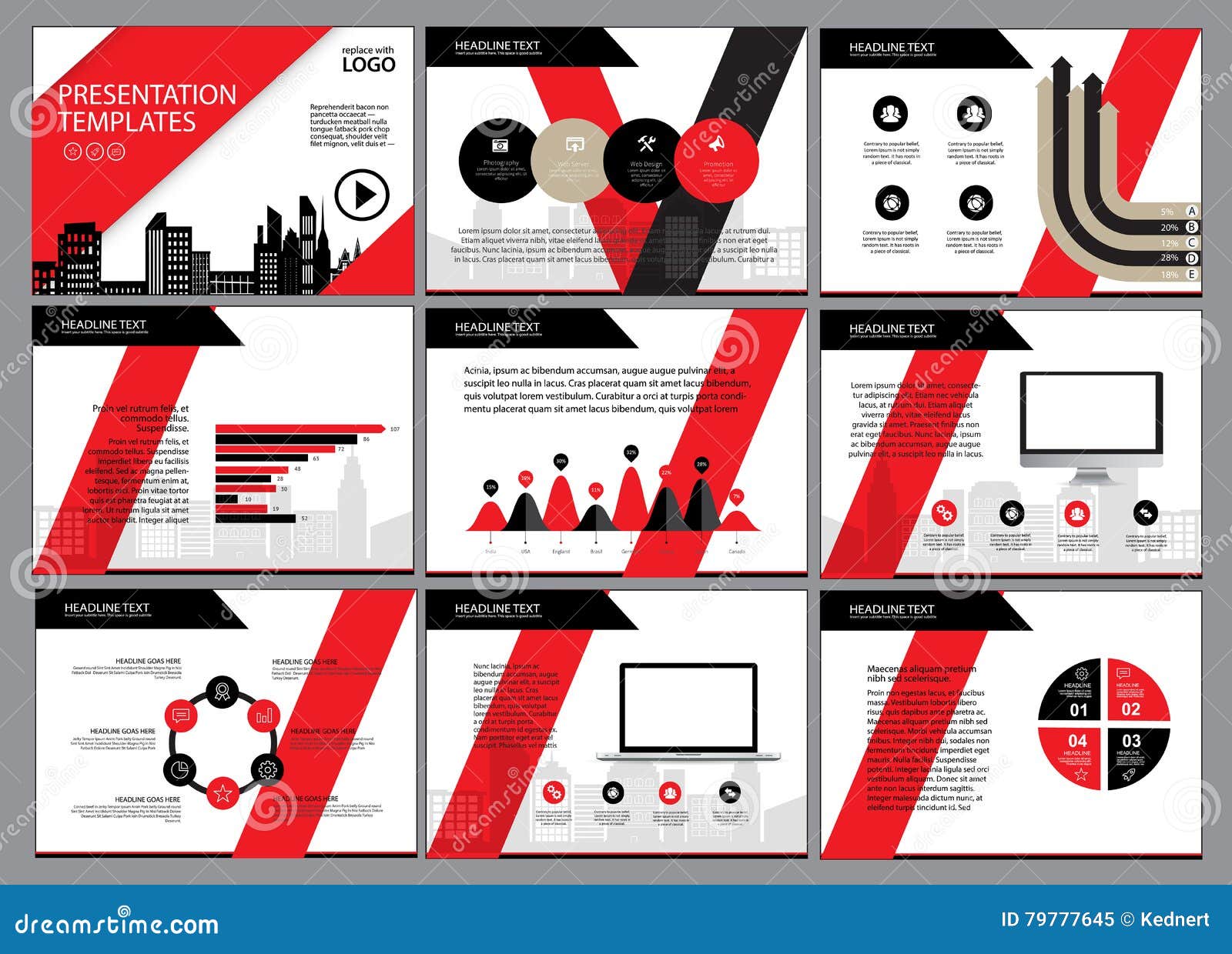 Page Layout Design Template for Presentation and Brochure Stock Vector ...