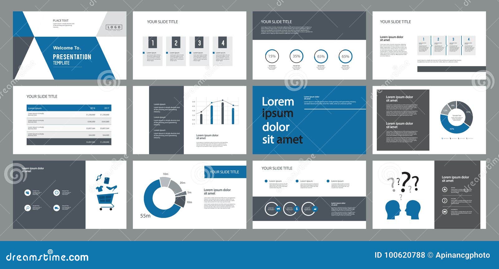 Page Layout Design Template for Presentation Stock Vector ...