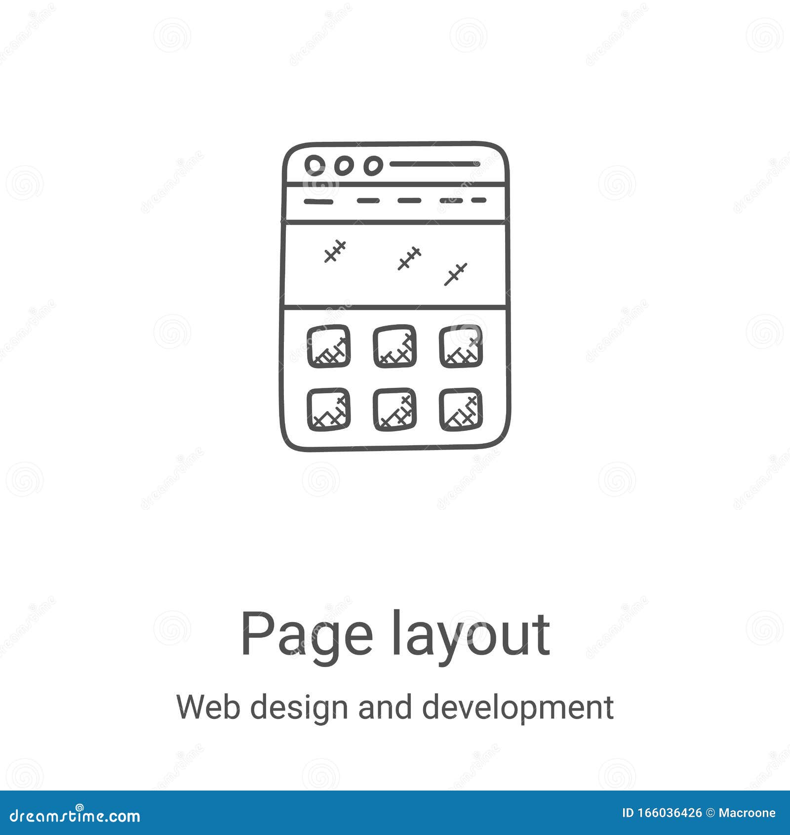 Page Layout Icon Vector from Web Design and Development Collection ...