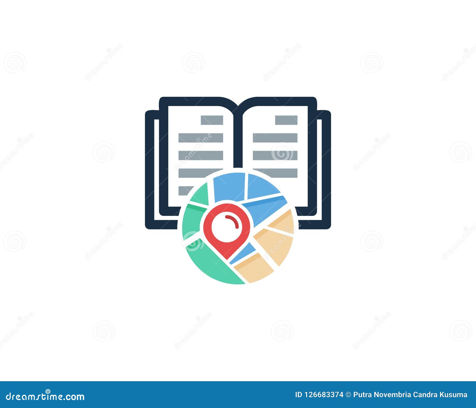 Page Map Logo Icon Design stock vector. Illustration of idea - 126683374