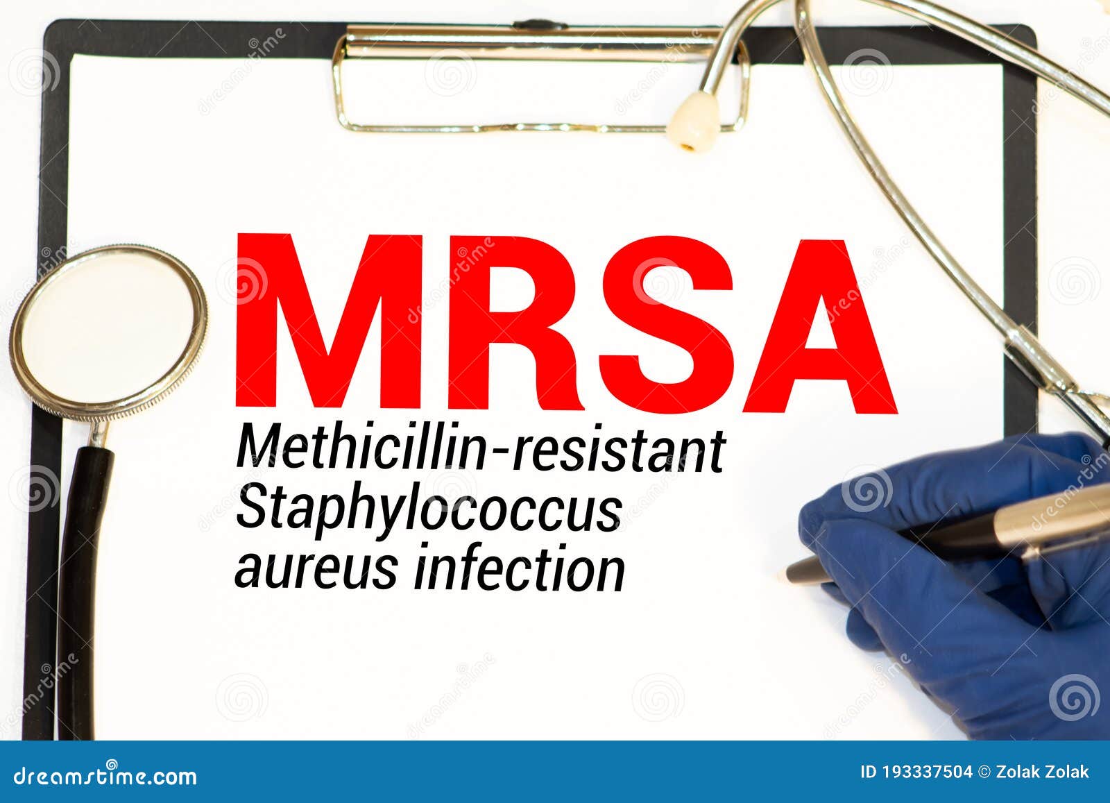 Page with MRSA Methicillin-resistant Staphylococcus Aureus Infection on ...