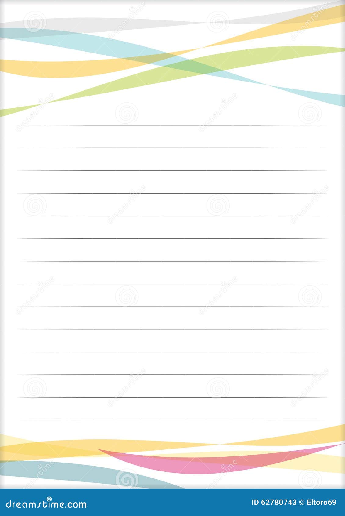 A Page of Notepad with Decorative Frame Stock Vector - Illustration of ...