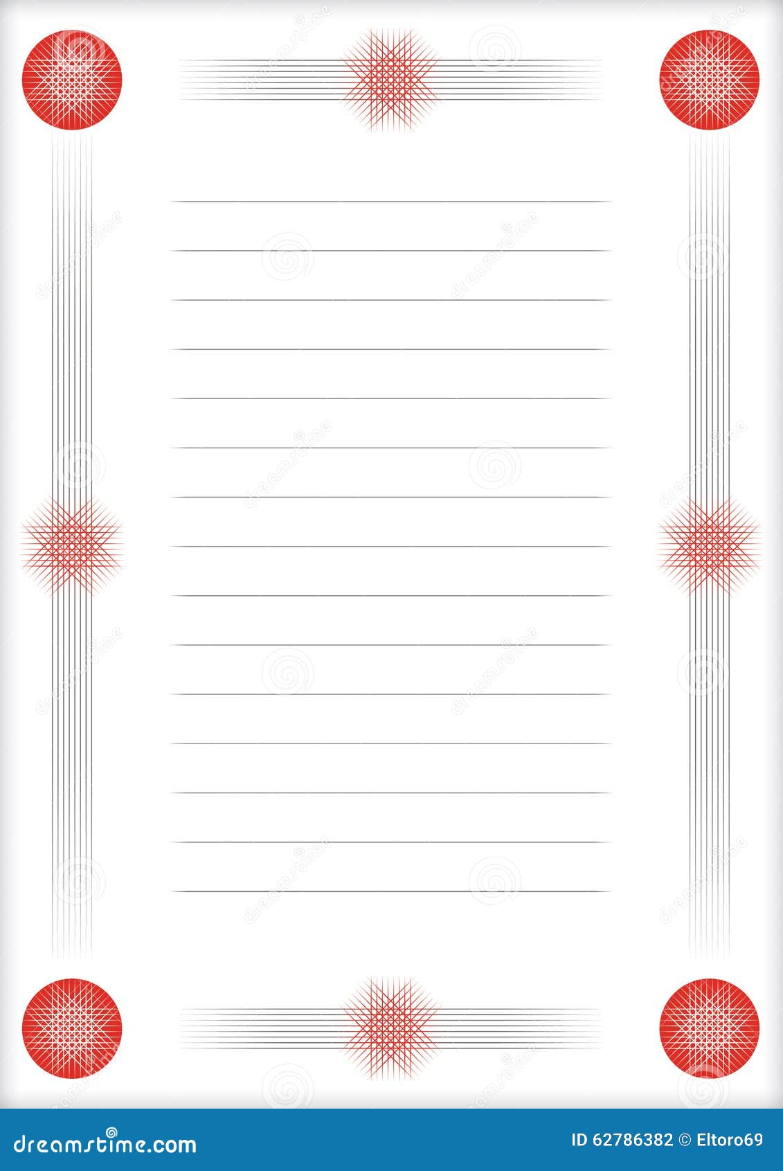 A Page of Notepad with Decorative Frame Stock Vector - Illustration of ...