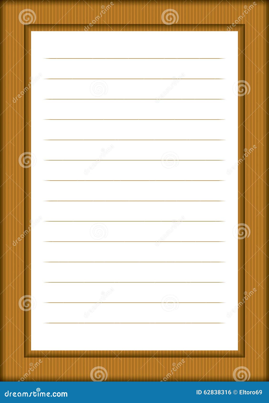 A Page of Notepad with Decorative Frame Stock Vector - Illustration of ...