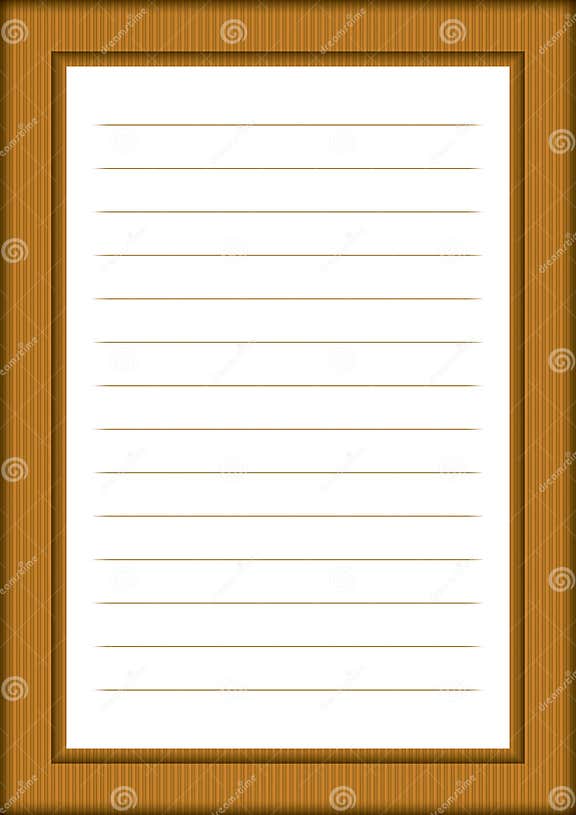 A Page of Notepad with Decorative Frame Stock Vector - Illustration of ...