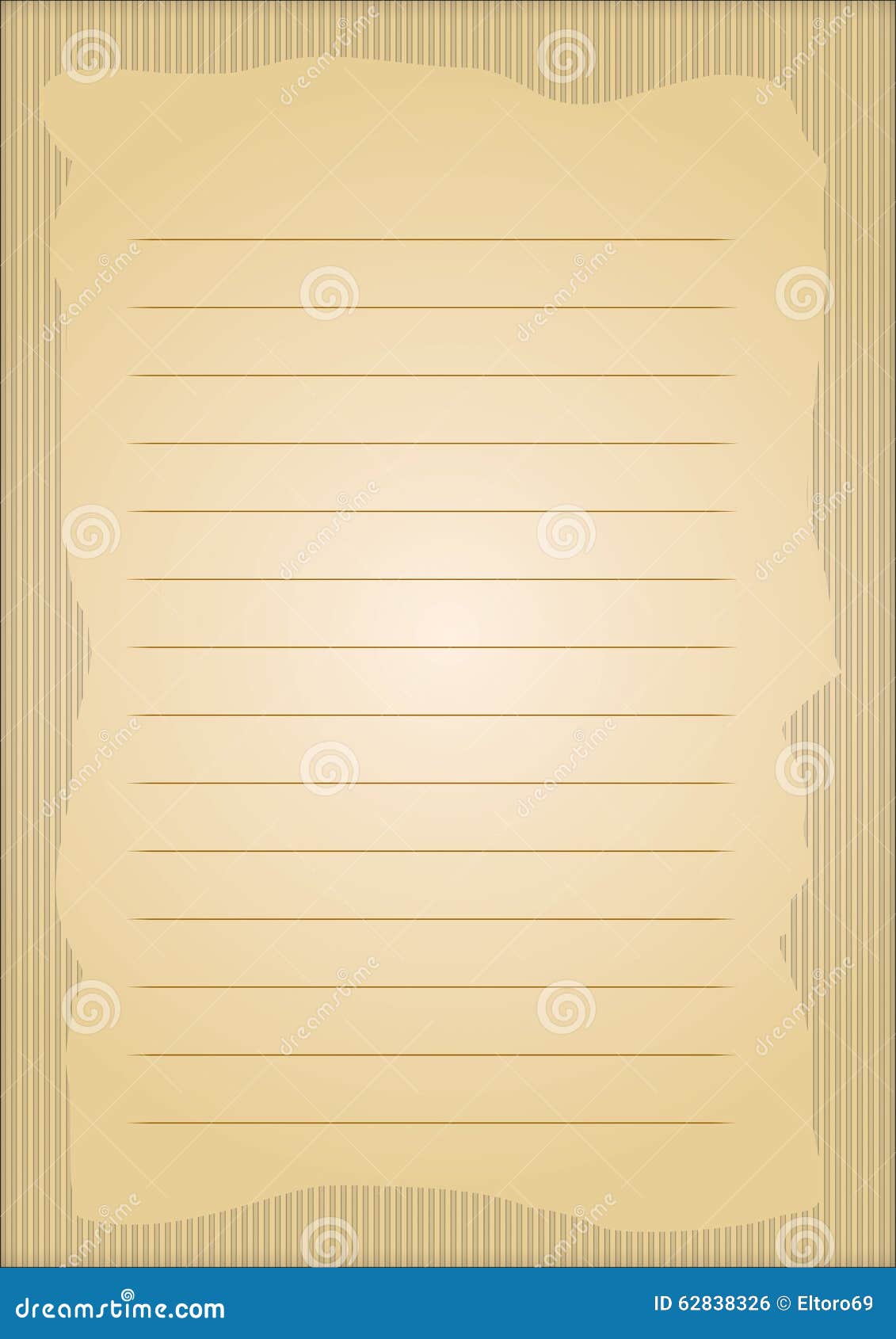 A Page of Notepad with Decorative Frame Stock Vector - Illustration of ...